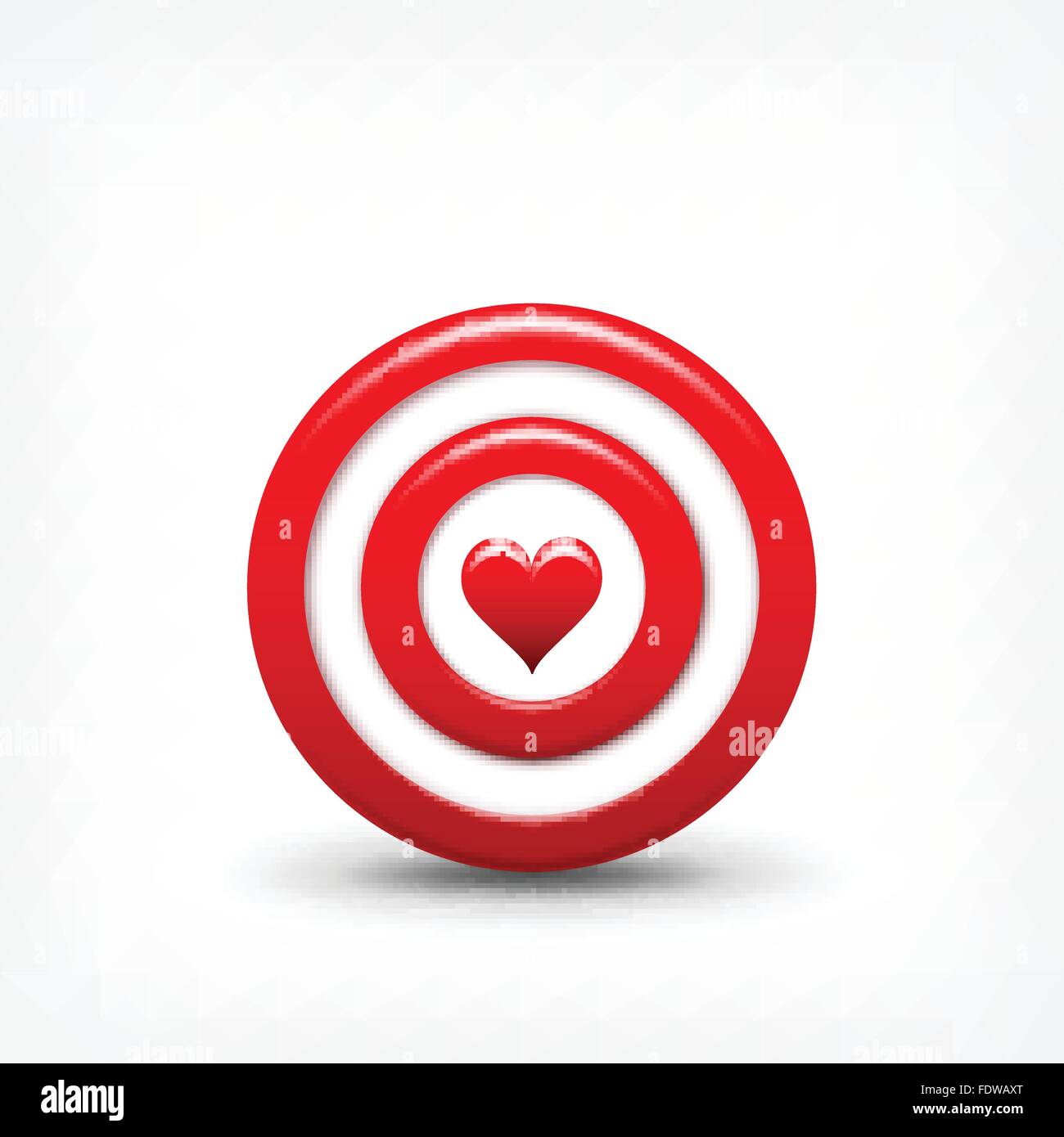 Vector illustration. Target with heart. Valentines day. Love. Aim Stock ...