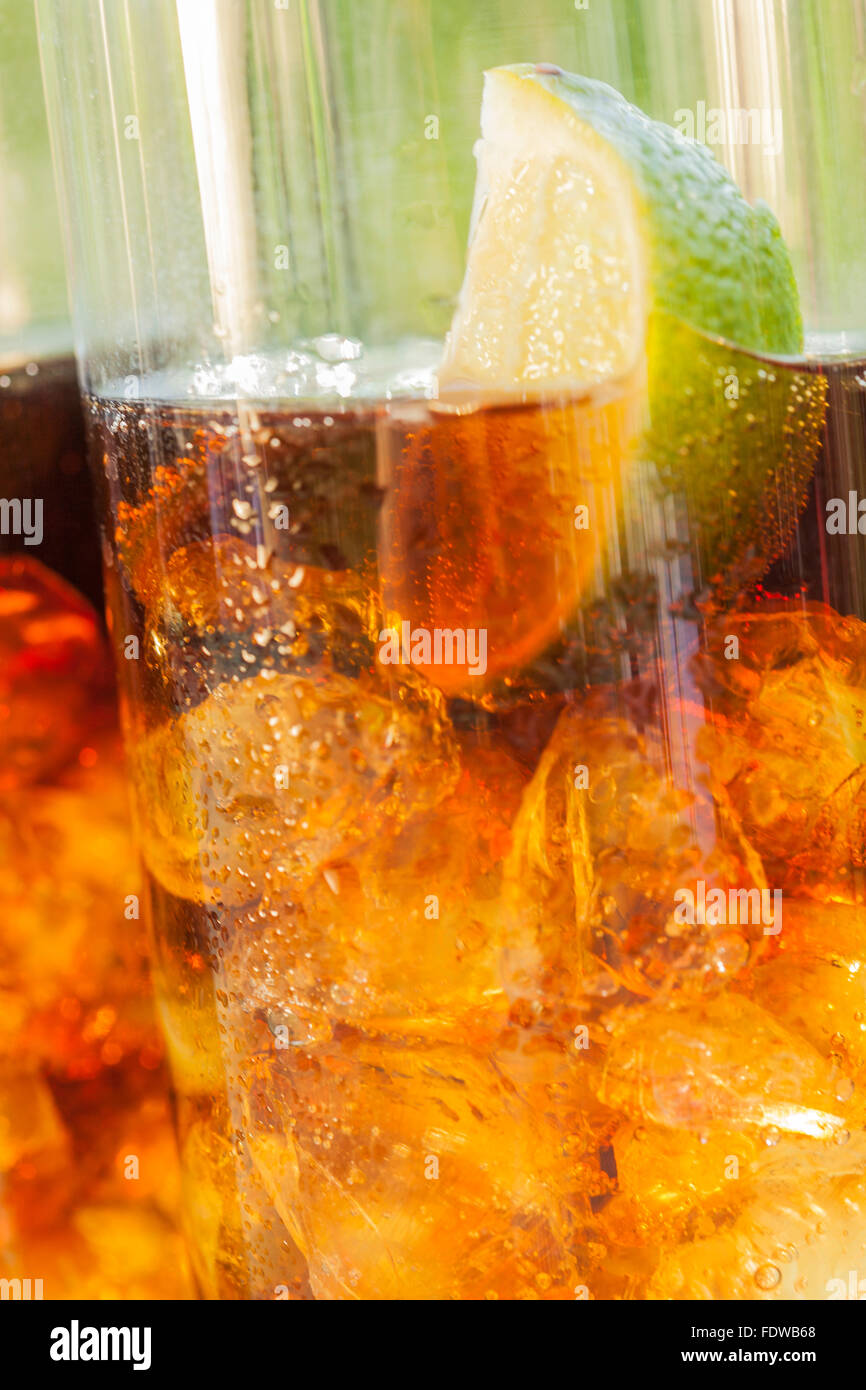 ice cold cola summer drink in garden Stock Photo - Alamy