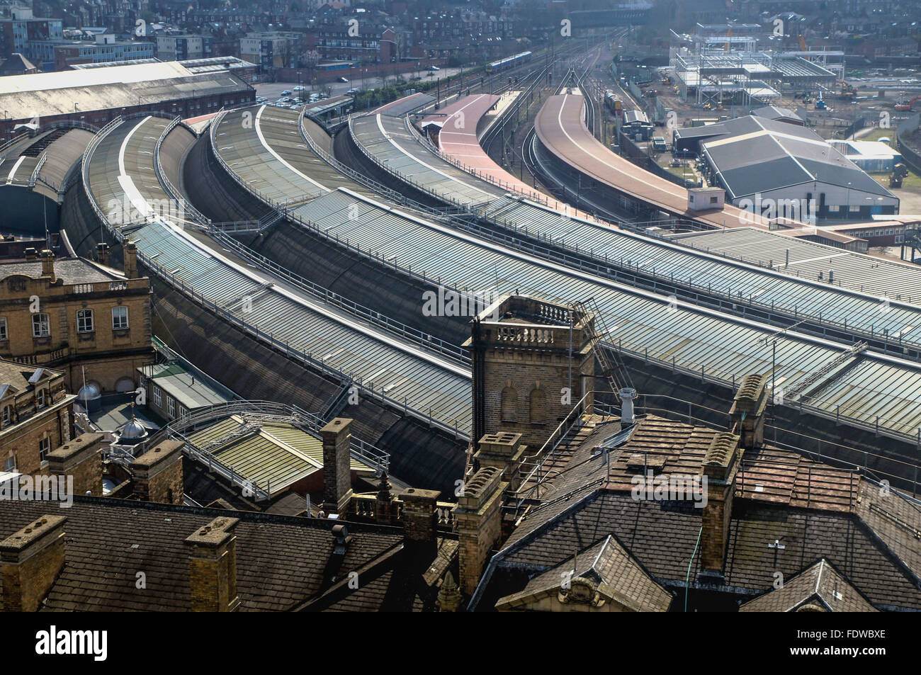 The curved roof of York Railway Station Stock Photo - Alamy
