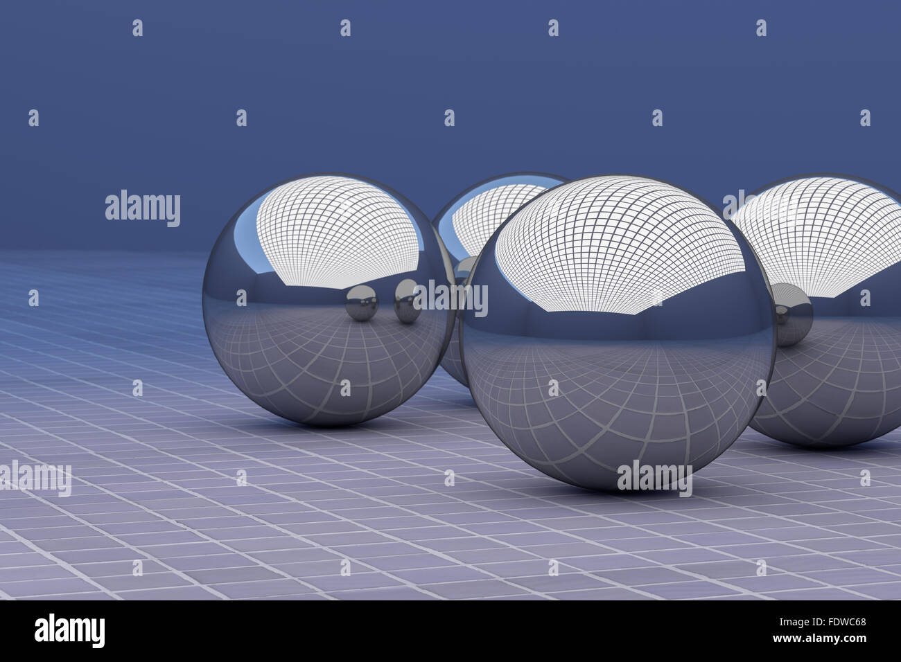 3d rendering metal balls reflecting hi-res stock photography and images ...