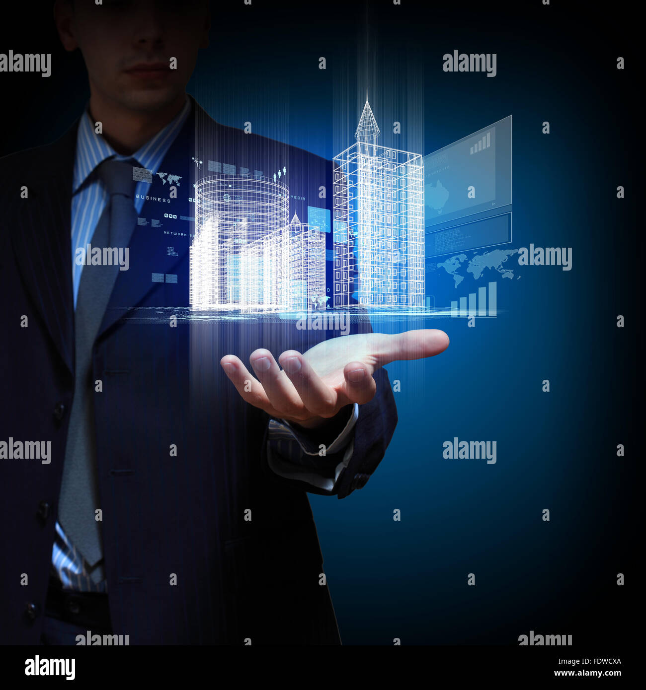 Engineering automation building designing. Construction industry ...