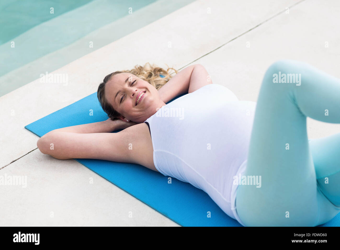 Caucasian woman resting on floor hi-res stock photography and images ...