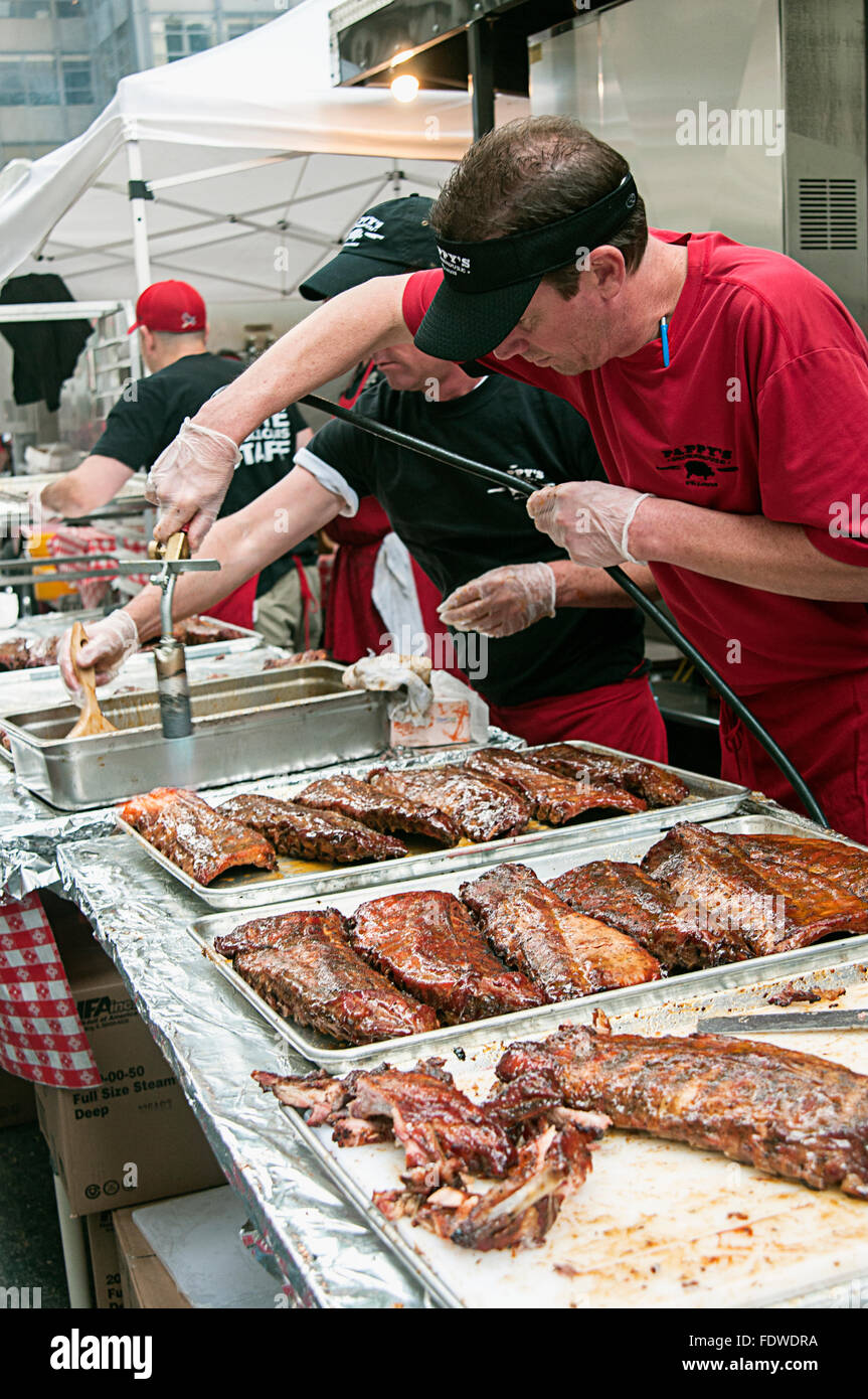 The Pappys BBQ stand, at the Big Apple BBQ in New York city Stock Photo ...