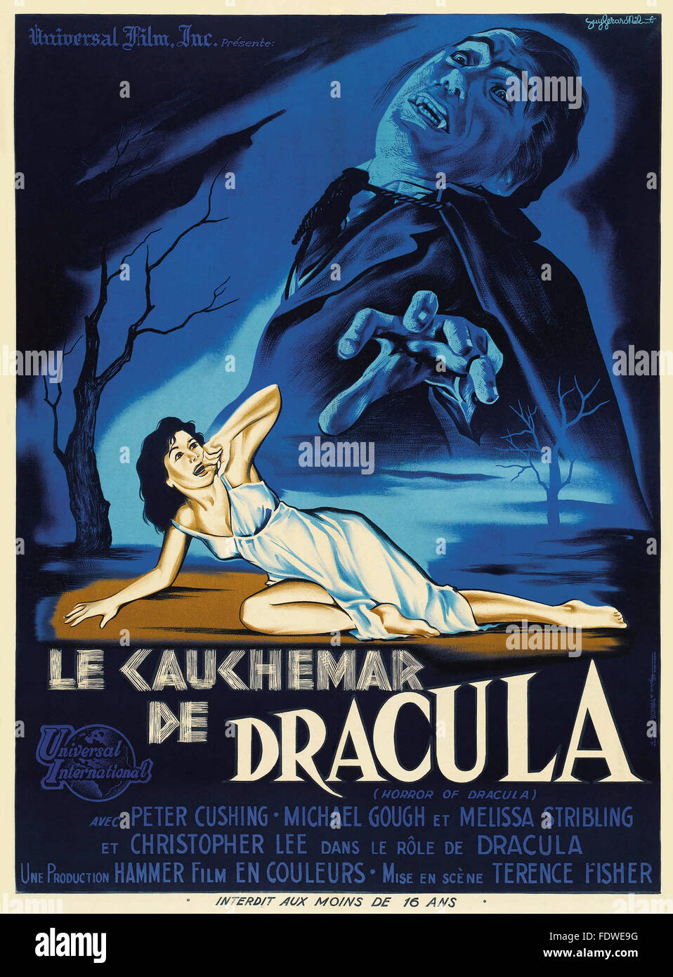 Horror of Dracula - French Movie Poster Stock Photo - Alamy