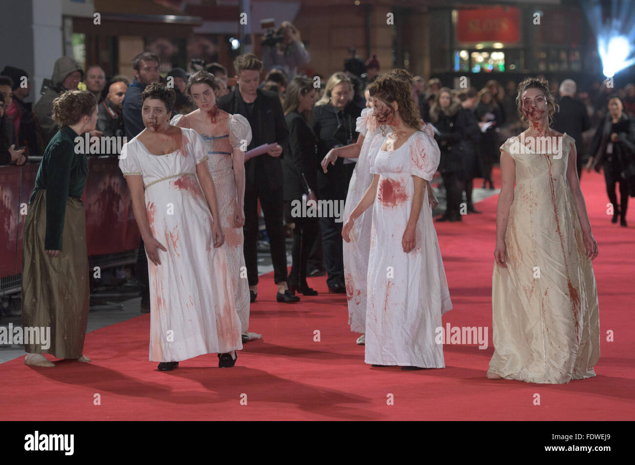 London, UK. Zombies at 'Pride and Prejudice and Zombies' UK Film ...