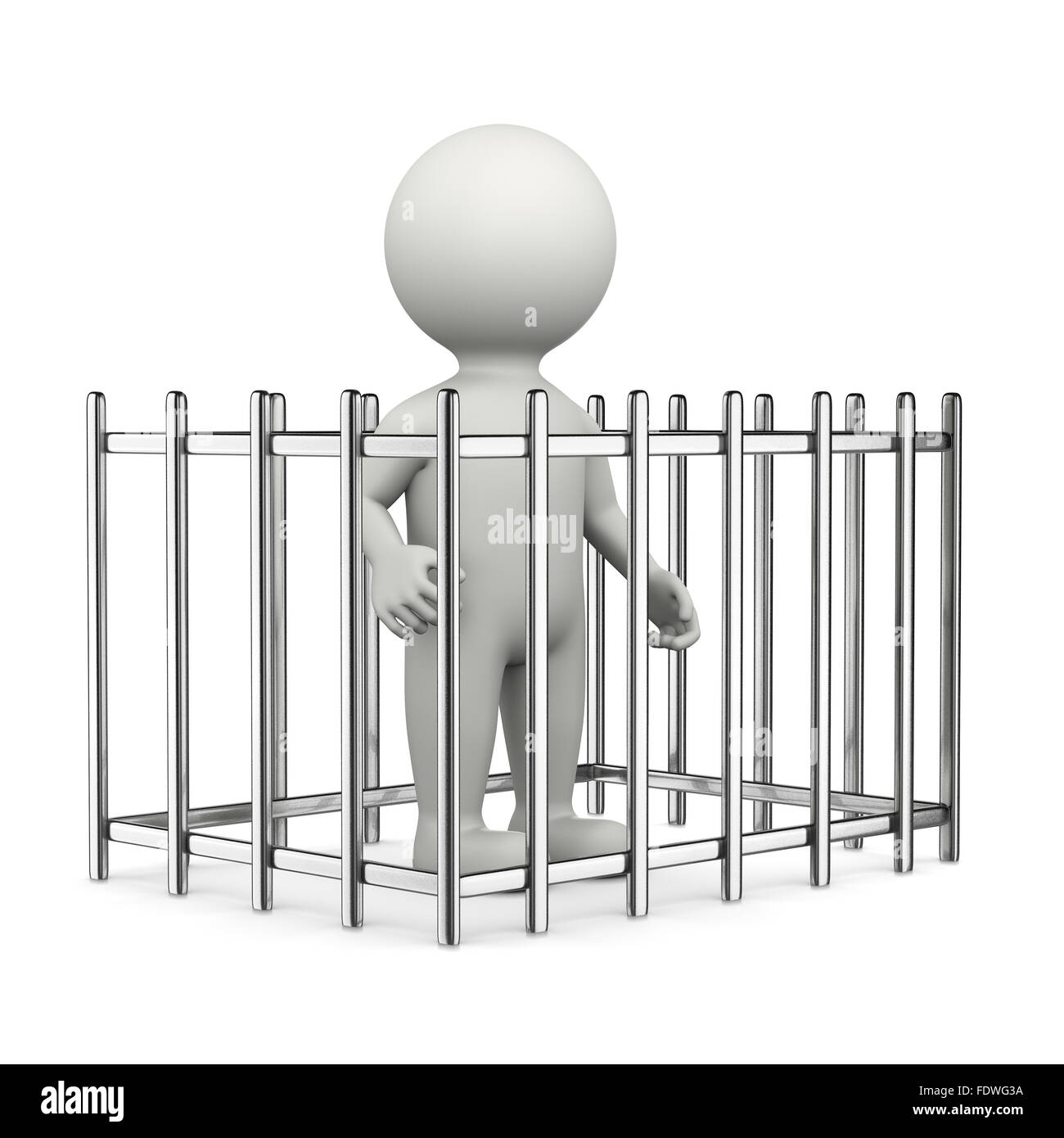 Cartoon illustration jailed man Cut Out Stock Images & Pictures - Alamy