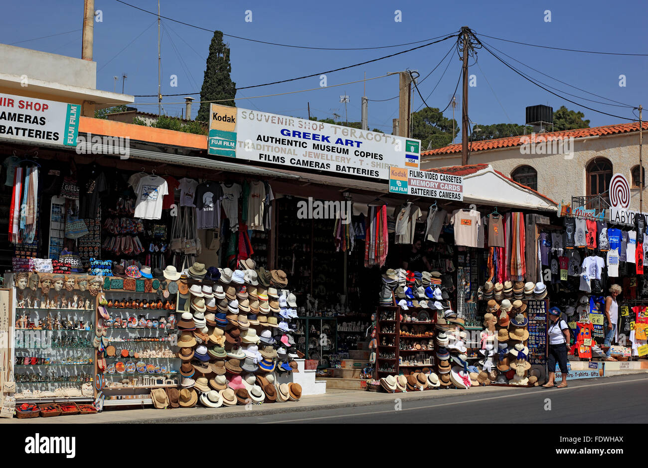 Crete, souvenir business in Knossos Stock Photo - Alamy