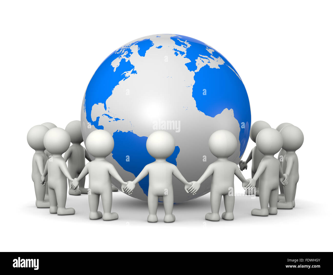 People Holding Hands In A Circle Around The World