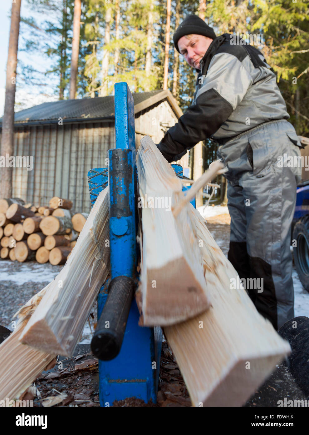 Firewood machine hi-res stock photography and images - Alamy