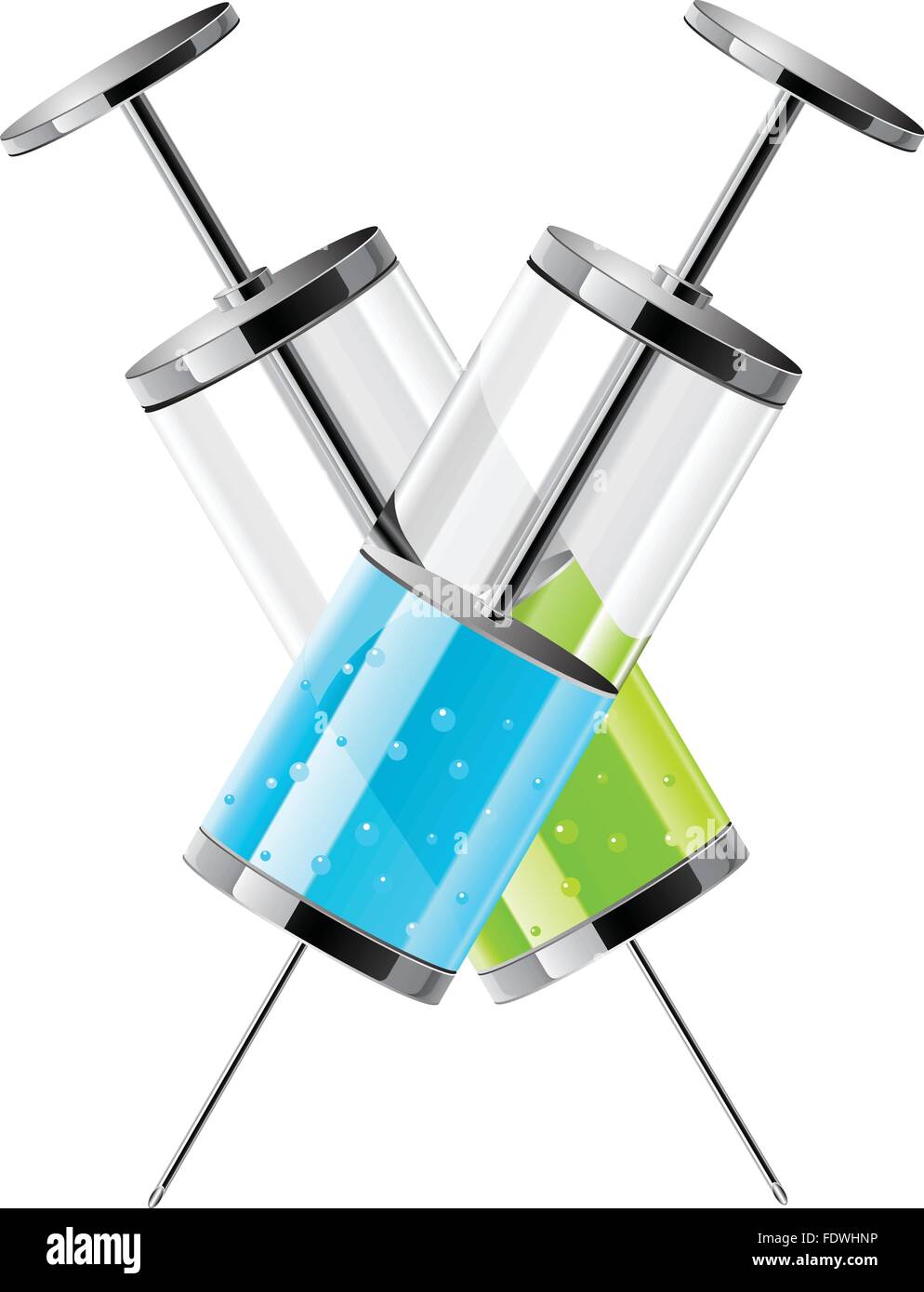 vector illustration of glass medical syringes Stock Vector Image & Art ...