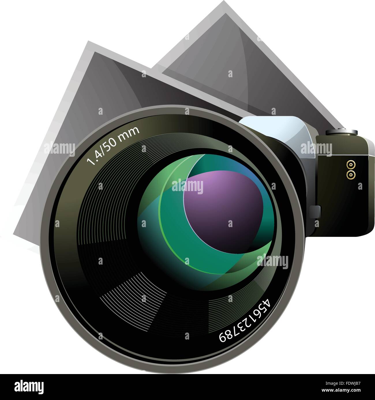Professional reflex camera Stock Vector Images - Alamy