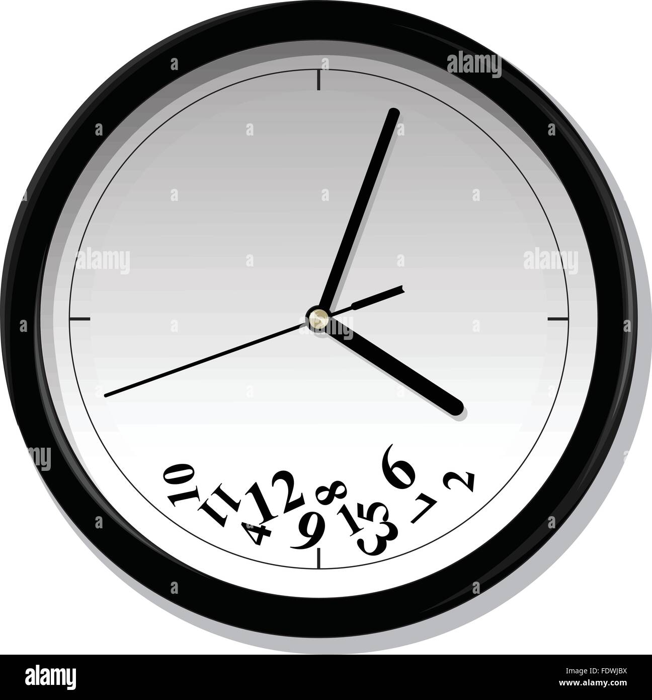 Clock icon on white background Stock Vector Image & Art - Alamy