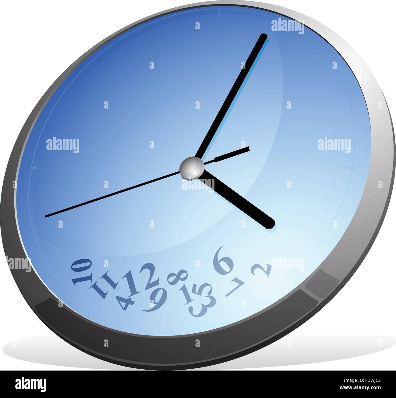 Clock icon on white background Stock Vector Image & Art - Alamy