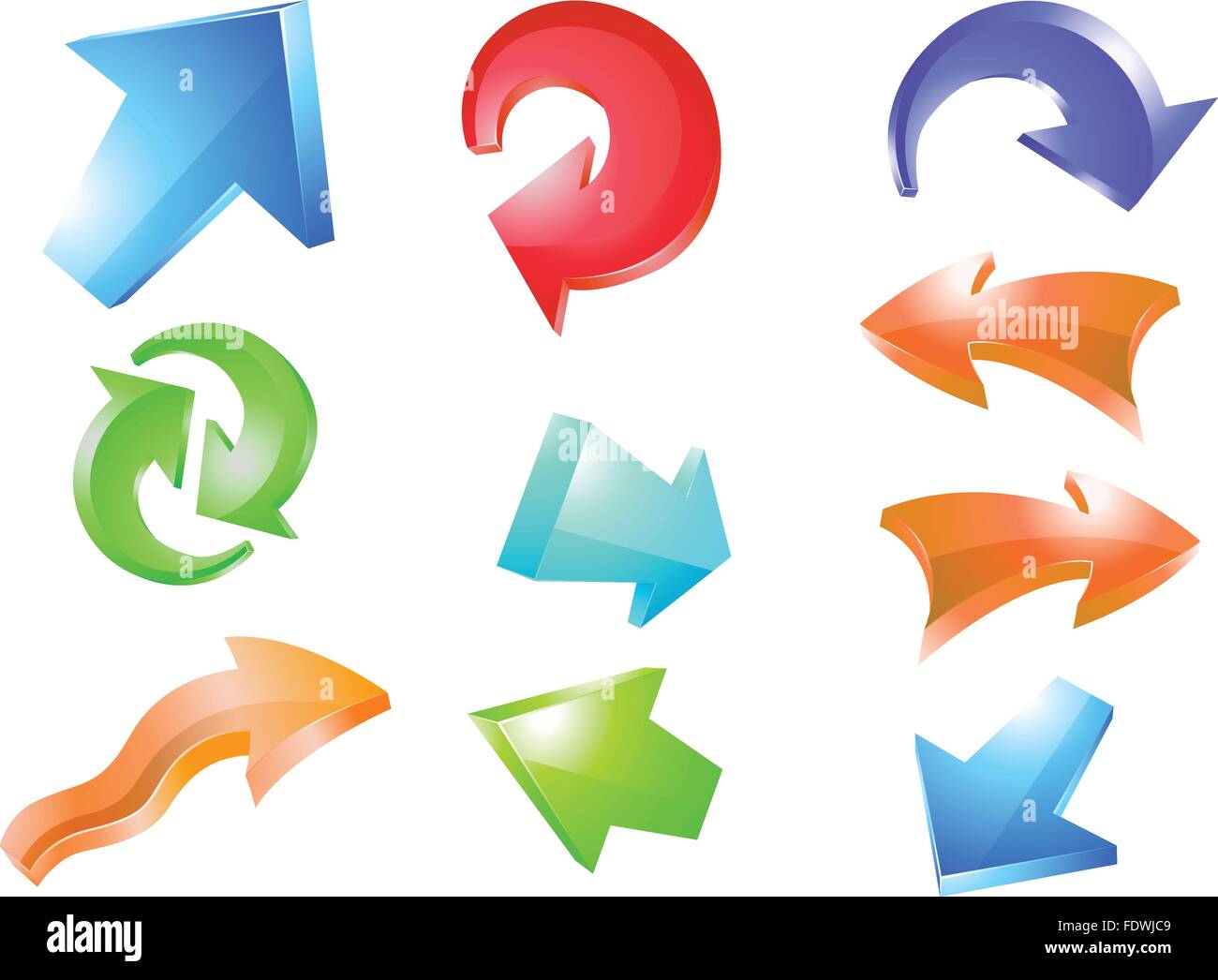 Sticky collection of paper arrows Stock Vector Image & Art - Alamy
