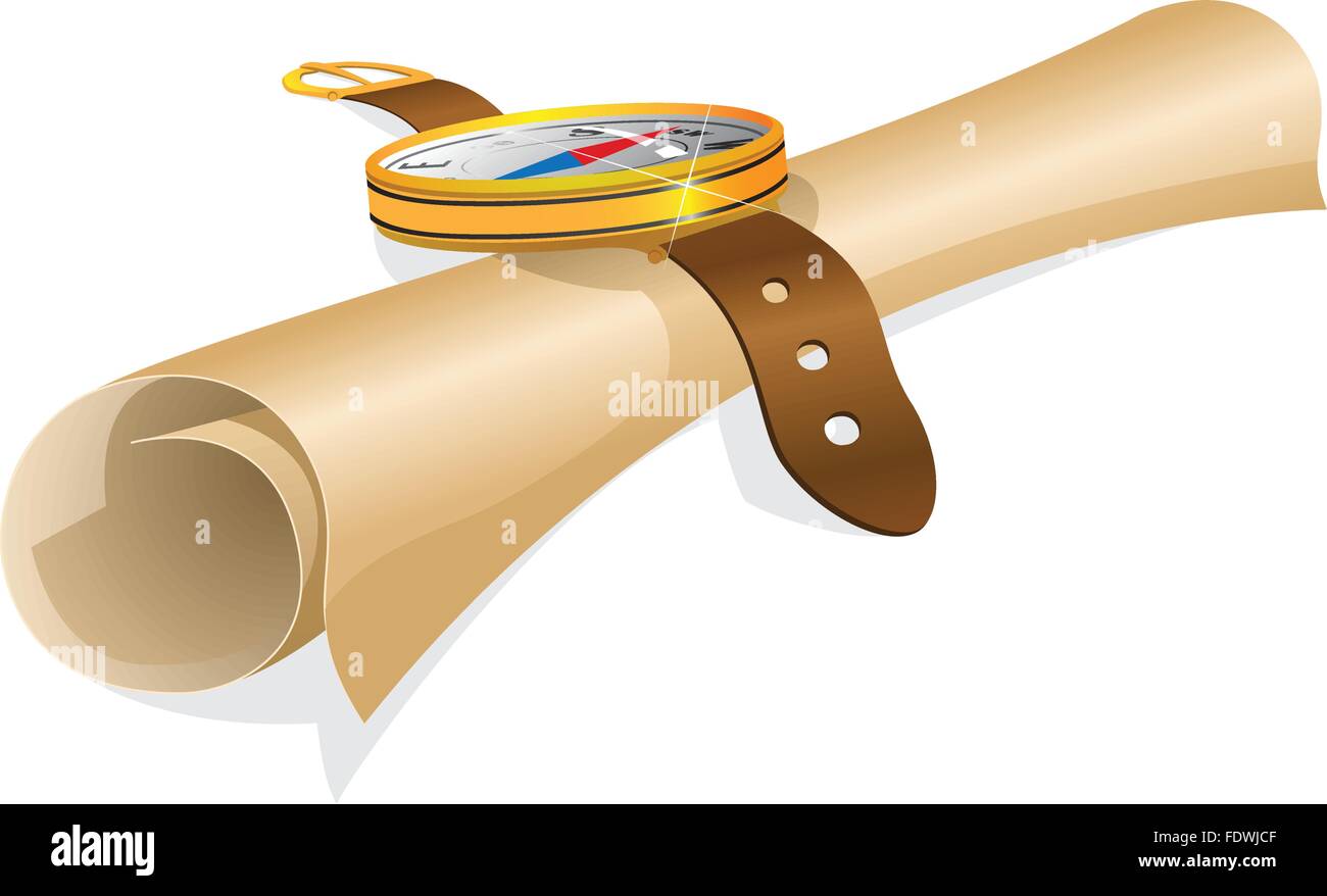Vector navigation - map and compass Stock Vector Image & Art - Alamy