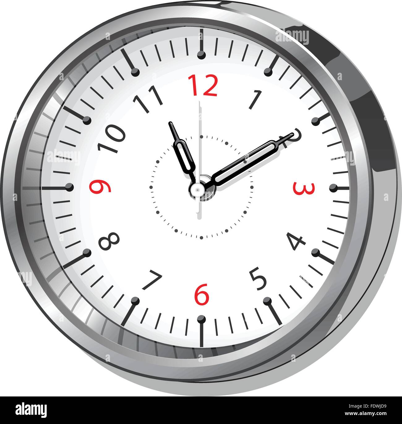 Plain white clock Stock Vector Images - Alamy