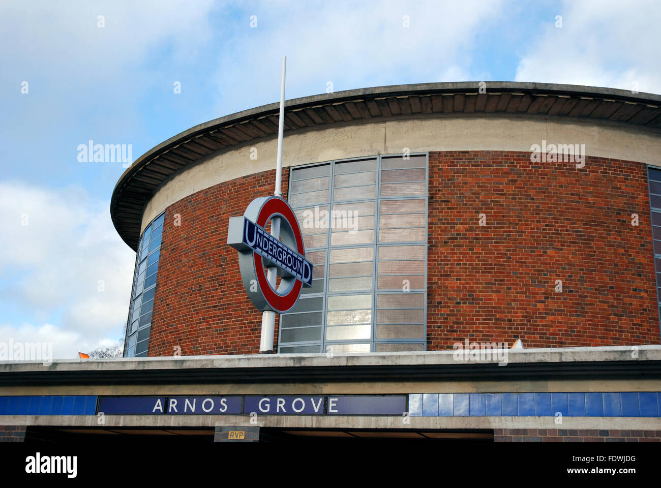 Arnos Grove tube station Stock Photo - Alamy