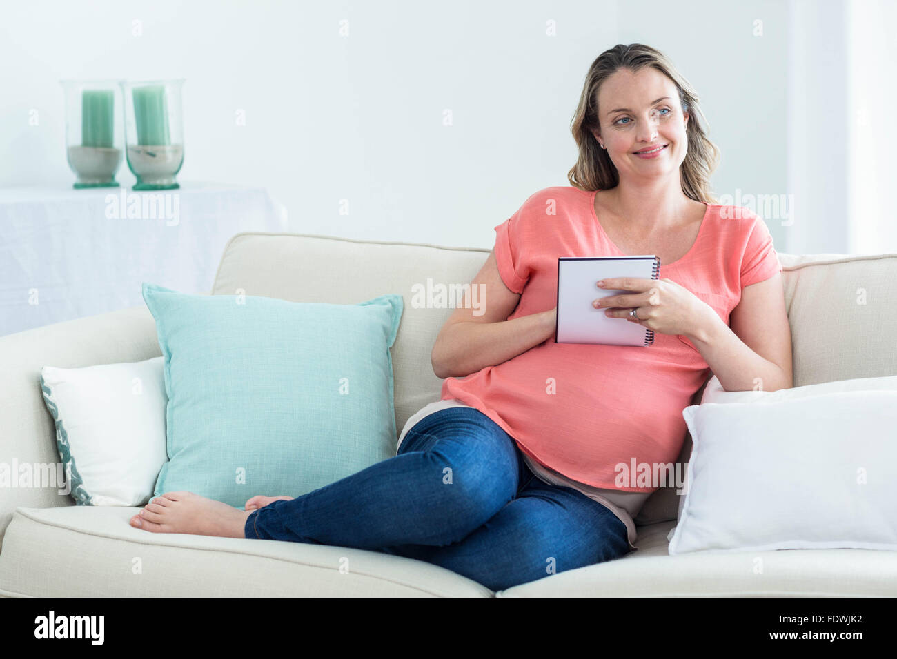 Pregnant woman writing hi-res stock photography and images - Alamy