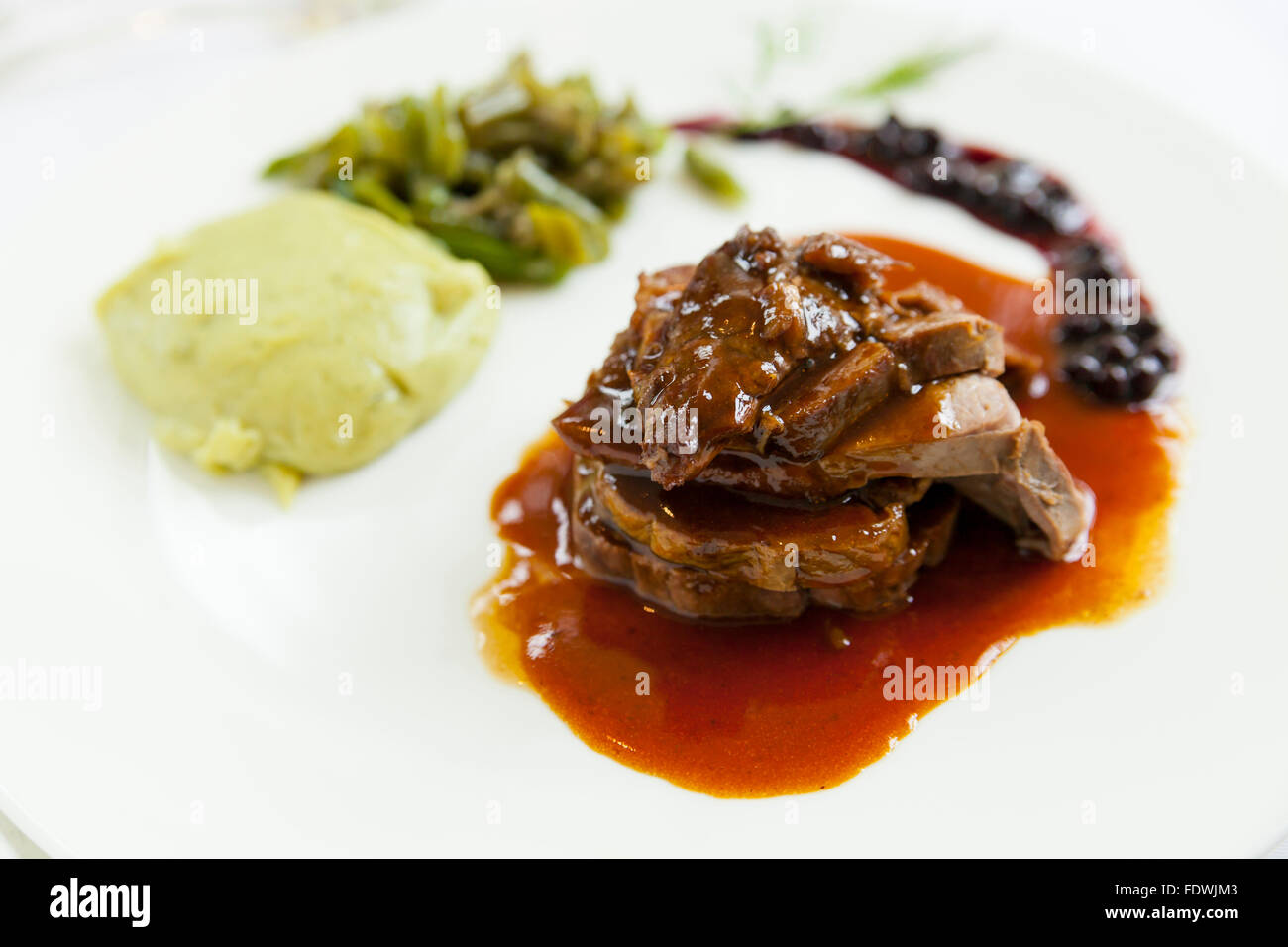 low fat gourmet summer meat dish Stock Photo - Alamy