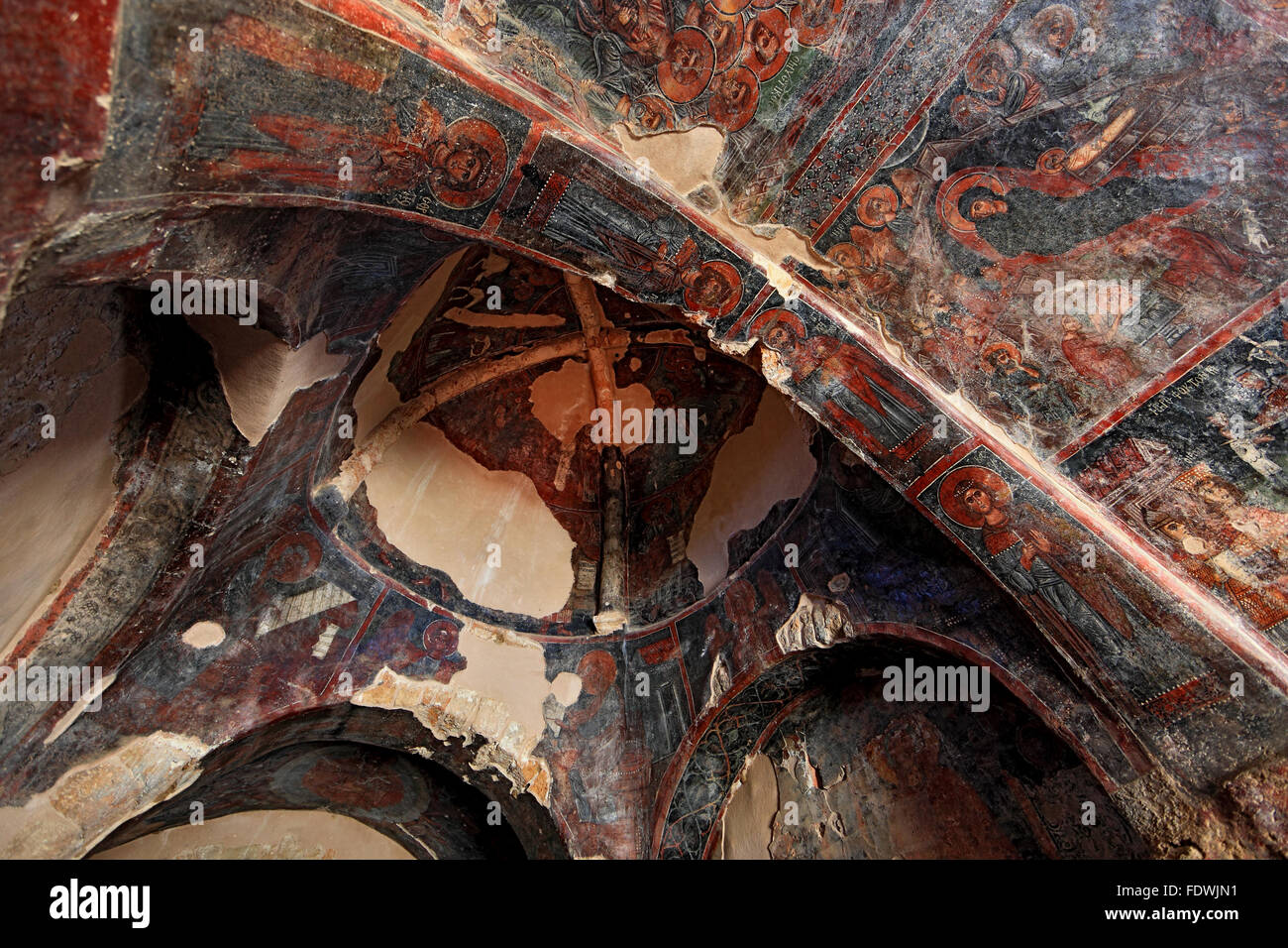 Crete, Byzantine church Panigia Kera with Kritsa, well-preserved and ...