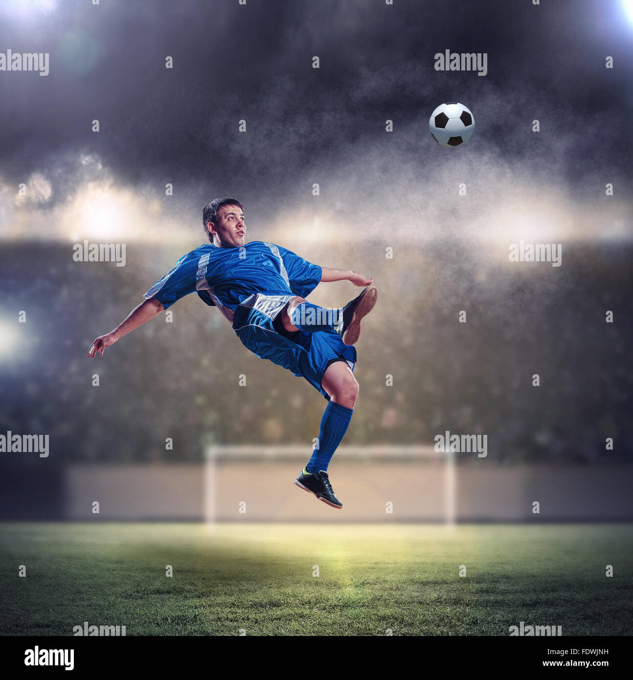 Male player striking ball falling hi-res stock photography and images ...