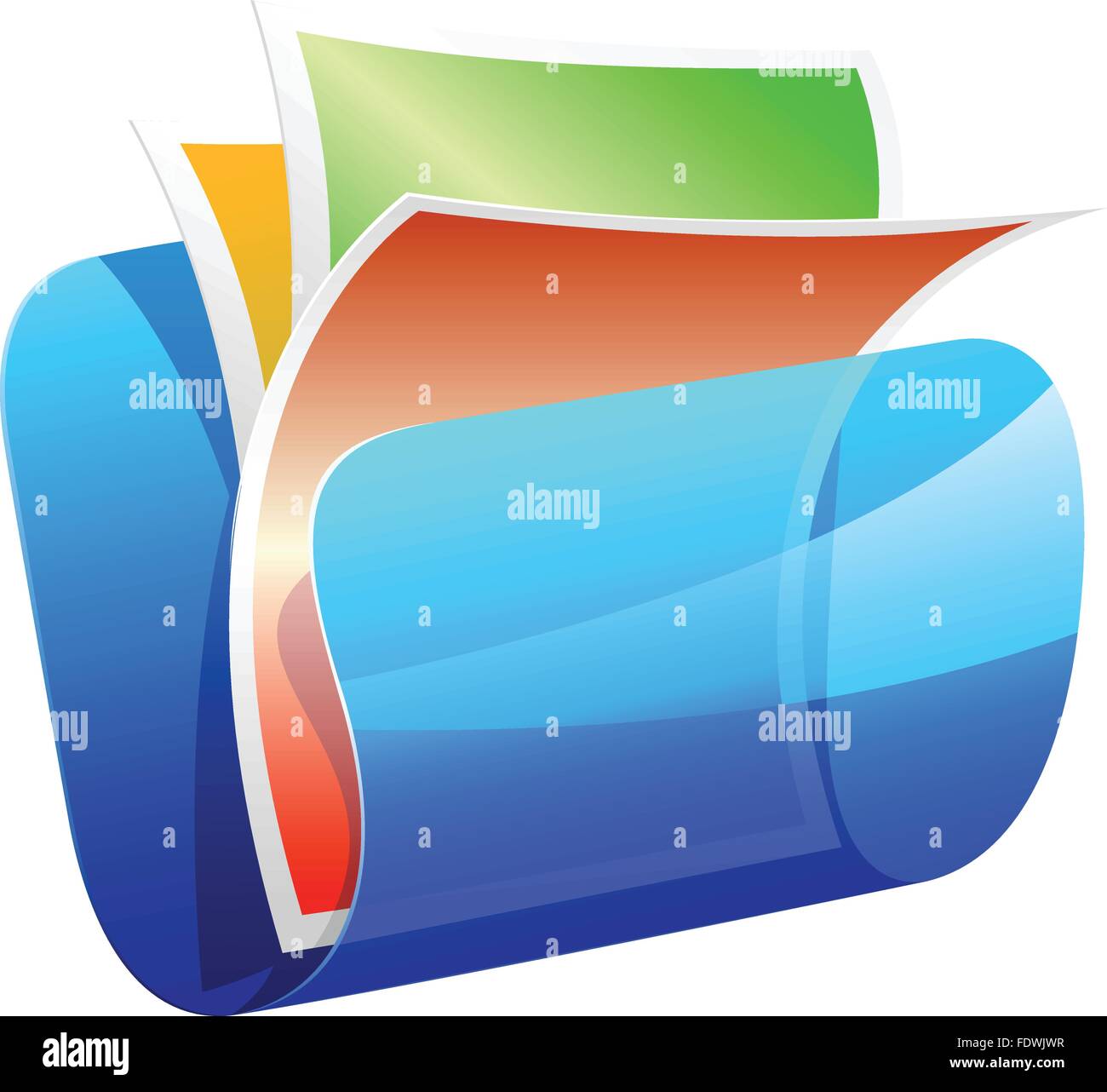 vector computer folder isolated Stock Vector Image & Art - Alamy