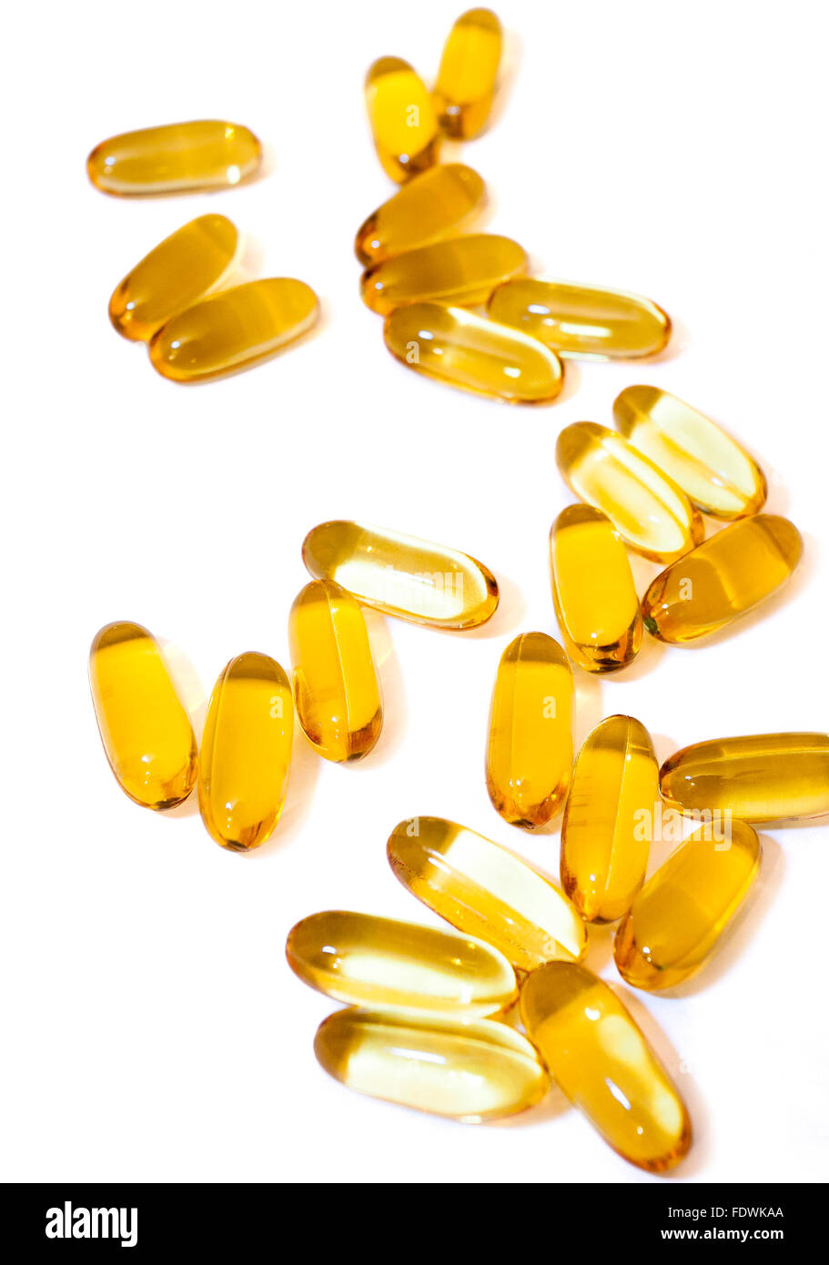 Omega 3 cod fish liver oil dietary supplement capsules containing Omega ...