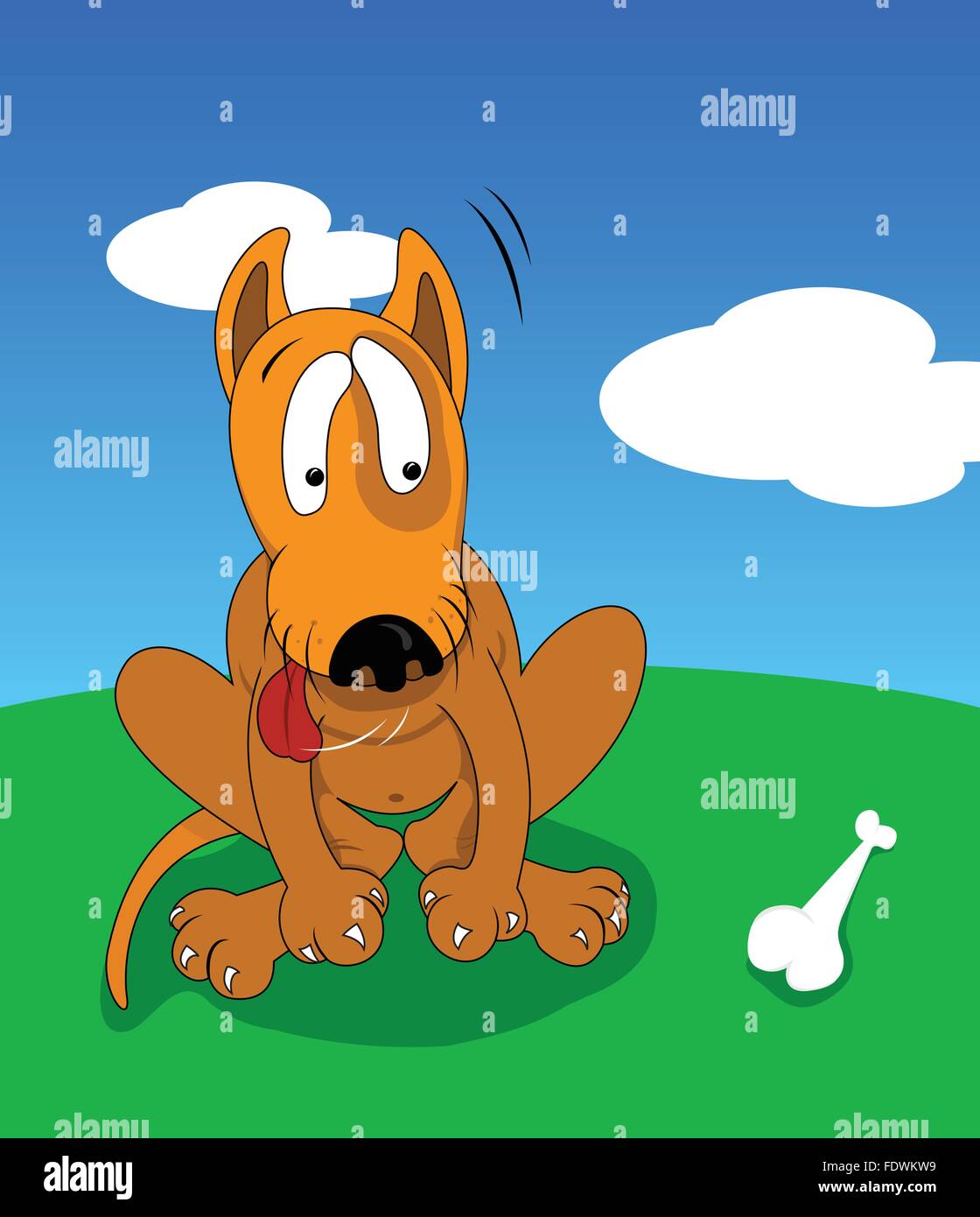 Black white cartoon dog bone hi-res stock photography and images - Alamy