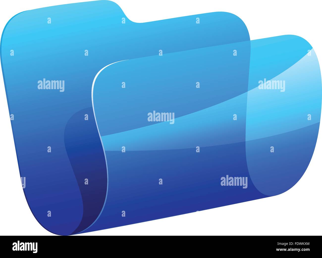 Blue folder icon Stock Vector Image & Art - Alamy