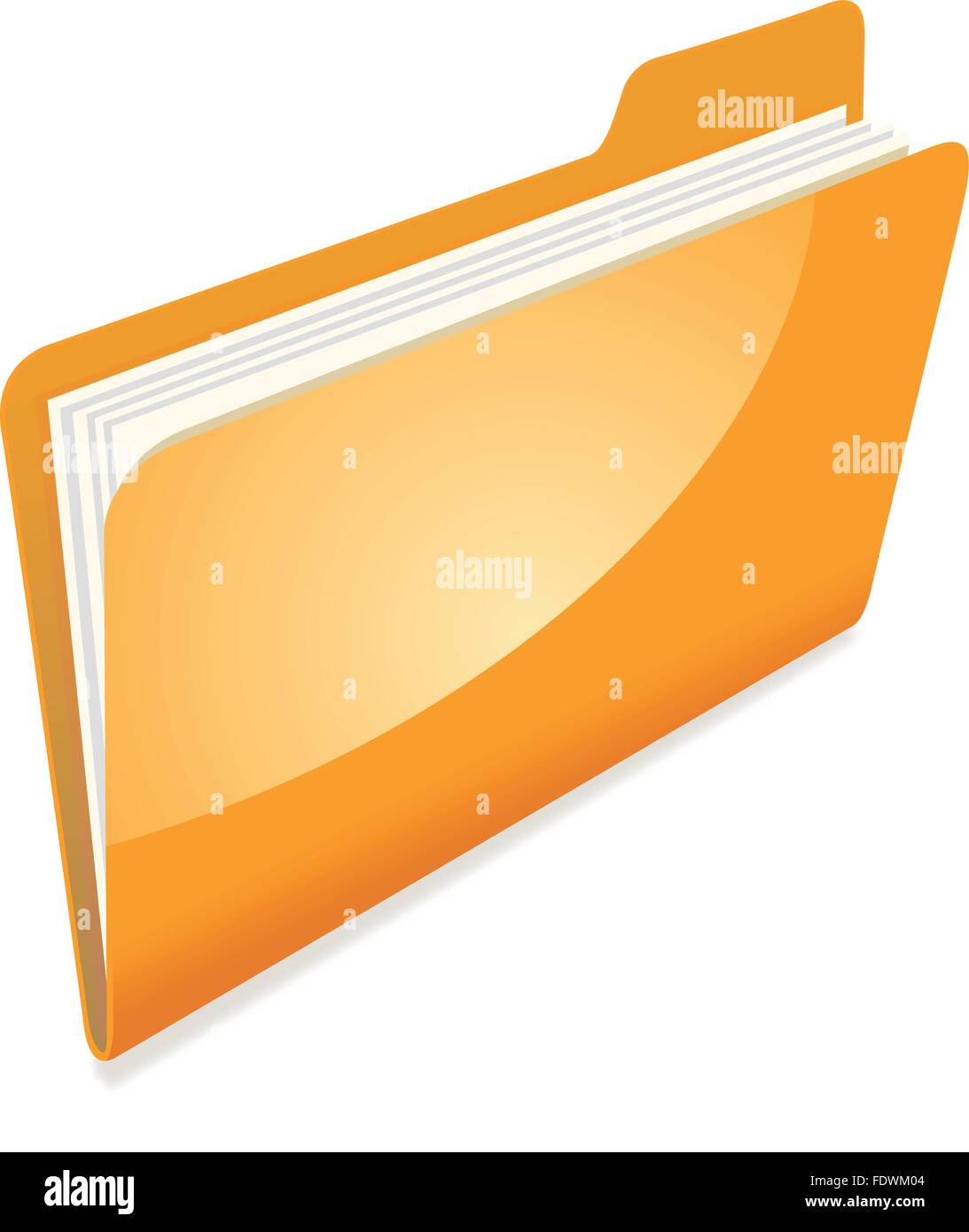 Orange file folder icon Stock Vector Image & Art - Alamy