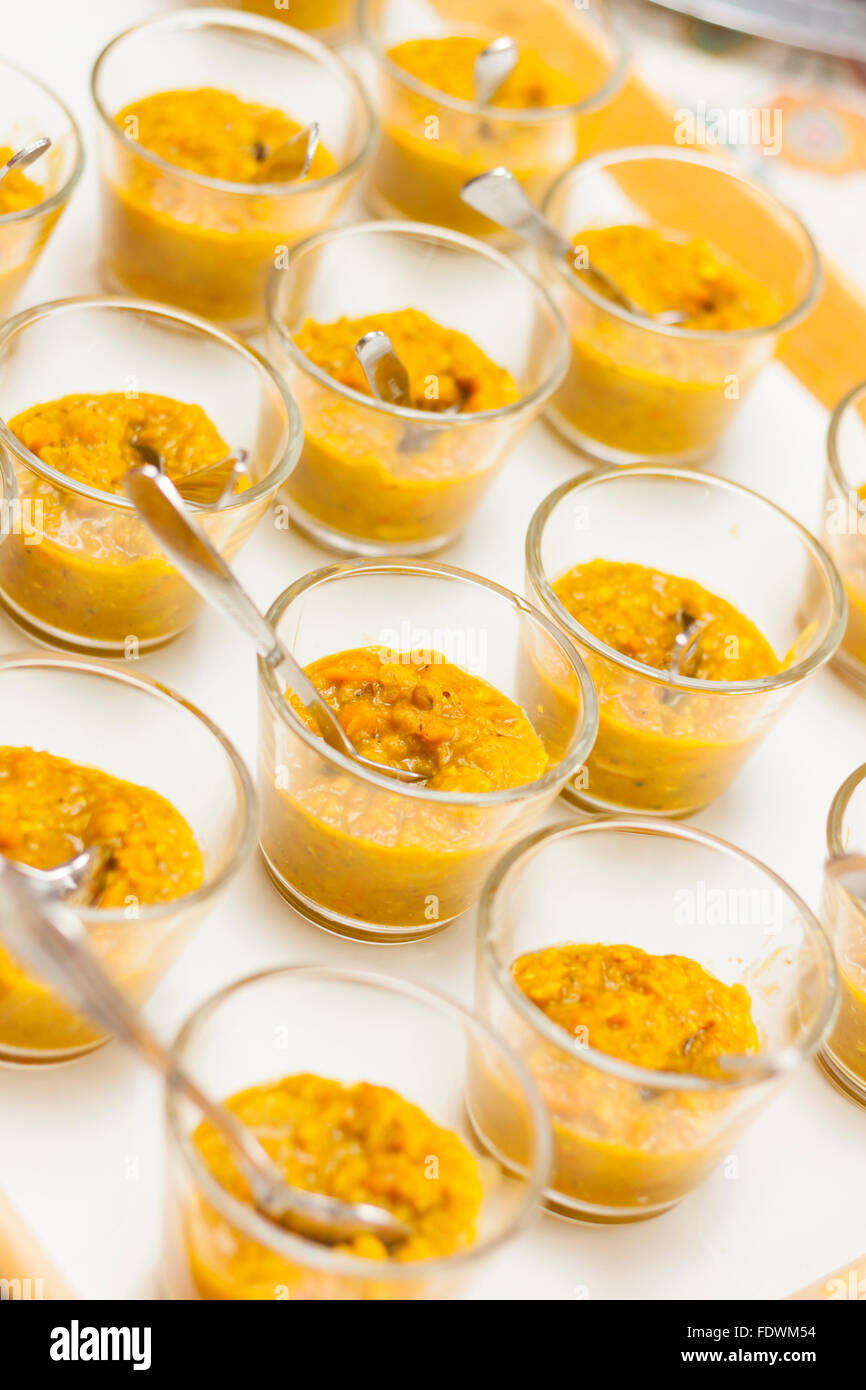 special gourmet starters finger food at celebration Stock Photo - Alamy