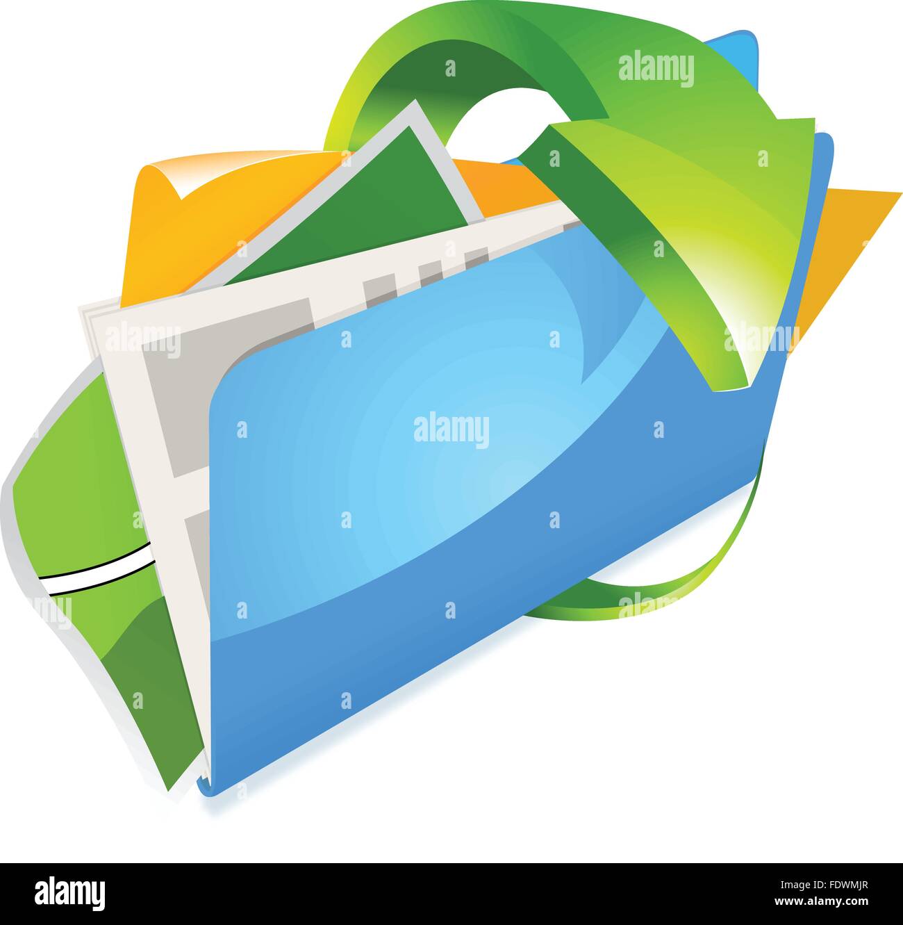 folder with documents Stock Vector Image & Art - Alamy