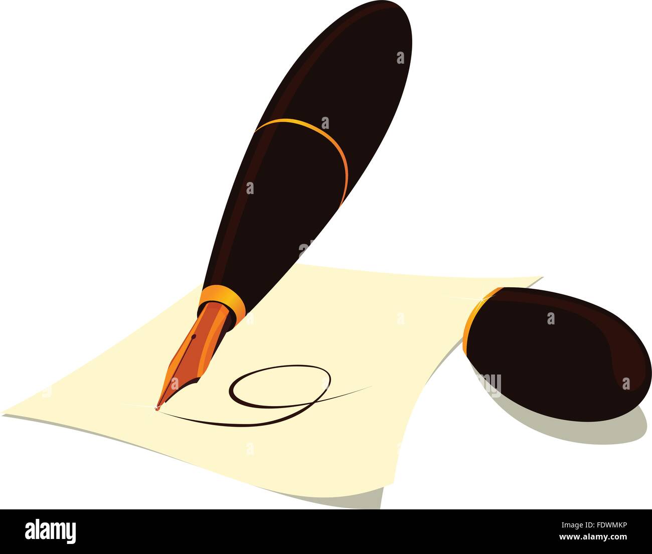 Sheet paper pen in Stock Vector Images - Alamy