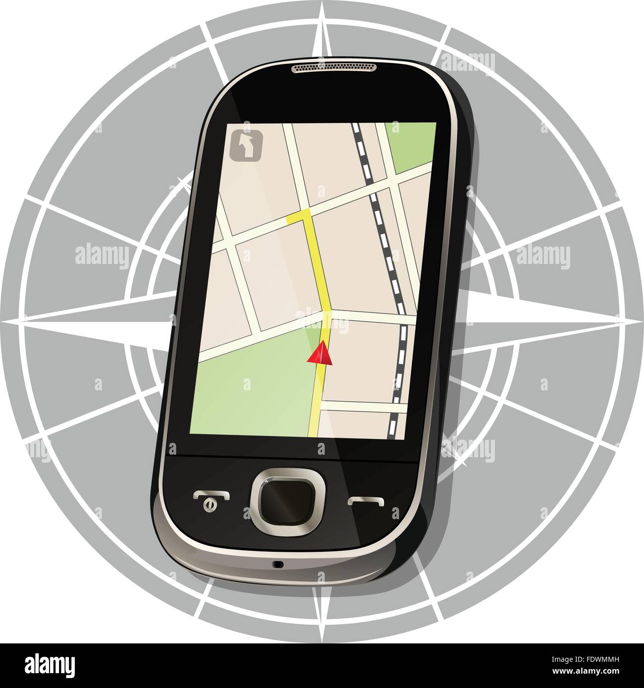 3D view of a map navigation on a tablet Stock Vector Image & Art - Alamy