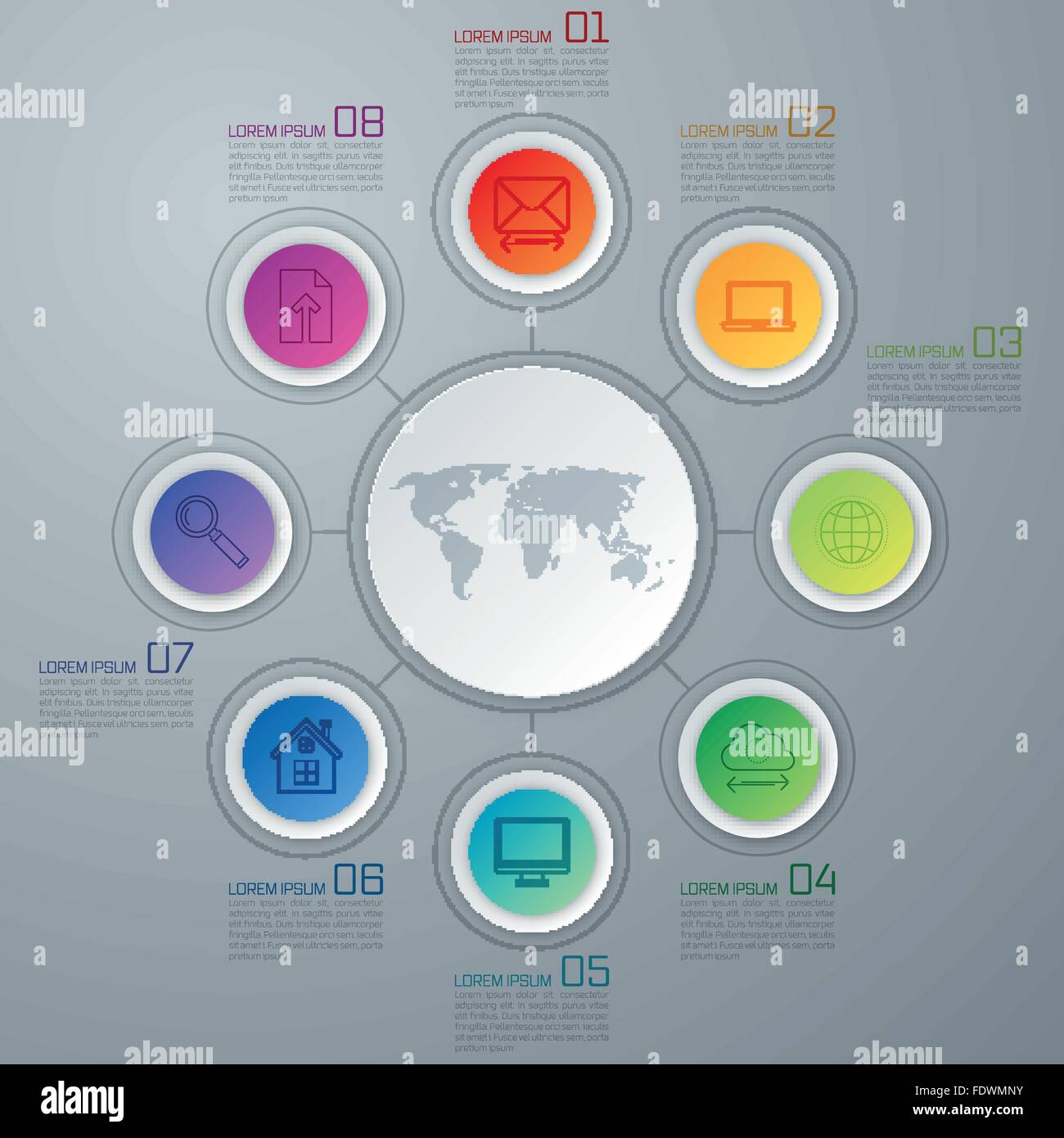 Vector circle elements for infographic Stock Vector Image & Art - Alamy