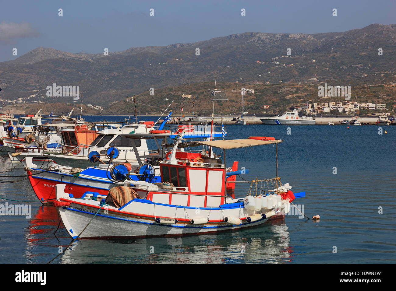 Sitia, small port in the eastern part of the Greek island Crete ...