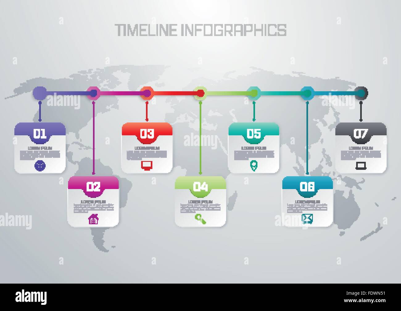 Vector illustration infographic timeline Stock Vector Image & Art - Alamy