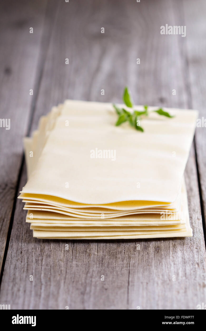 Lasagna sheets on white hi-res stock photography and images - Alamy