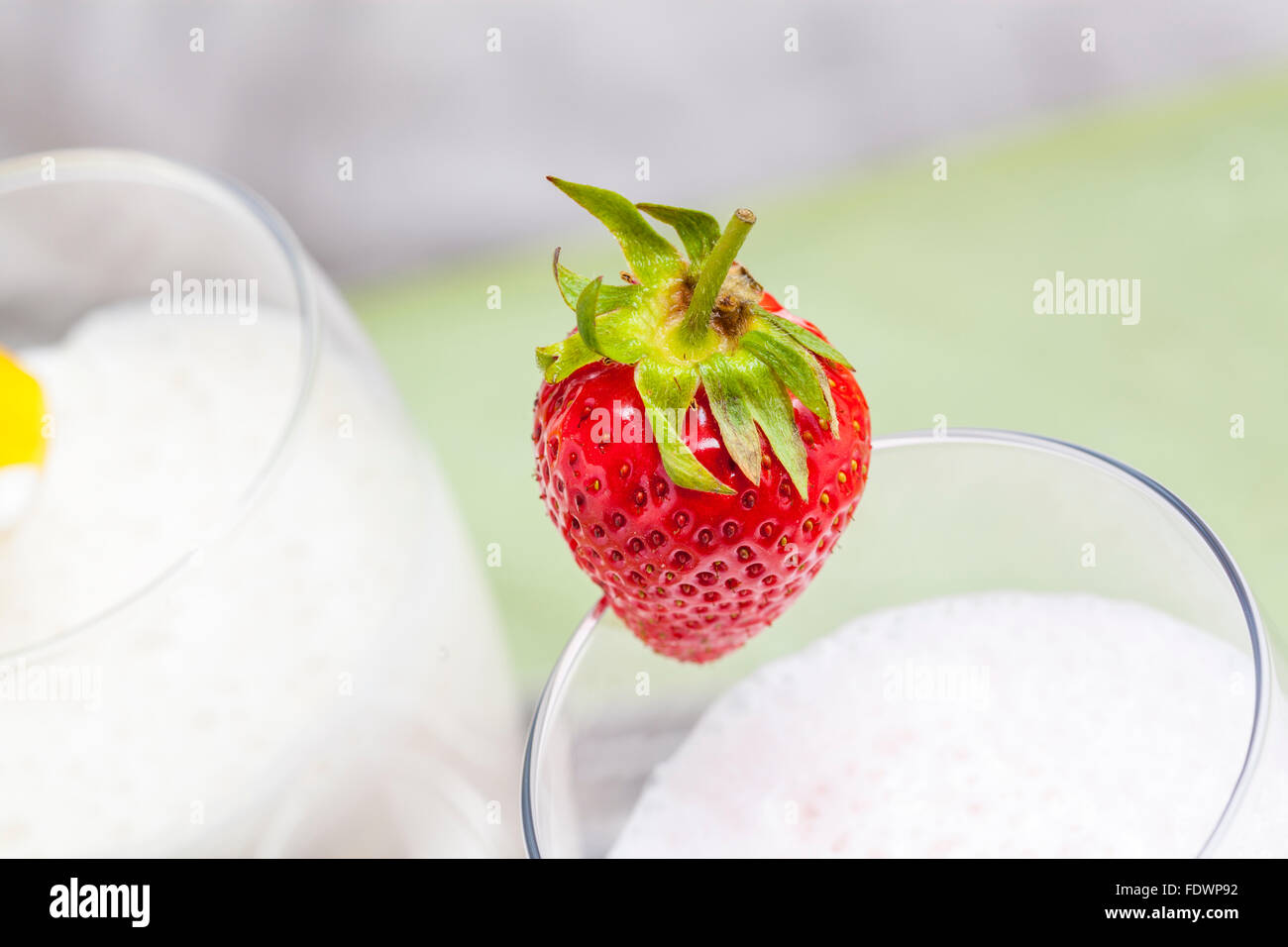 fresh healthy cold summer fruit milk shake Stock Photo - Alamy