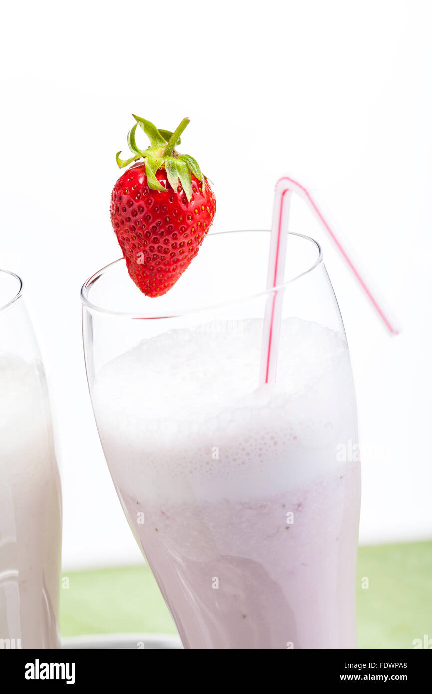 fresh healthy cold summer fruit milk shake Stock Photo - Alamy