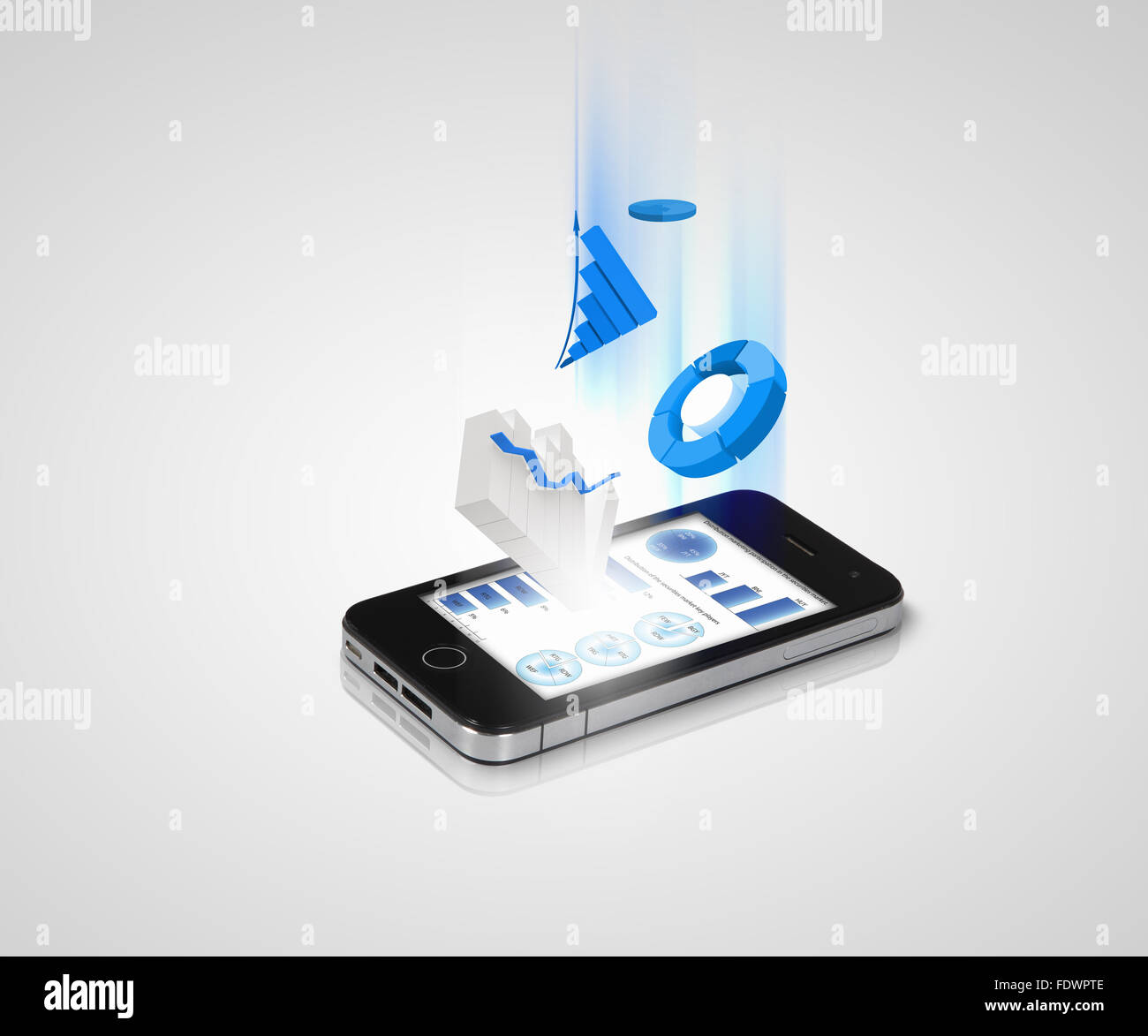 The Pad and three-dimensional graphics on gray background ...