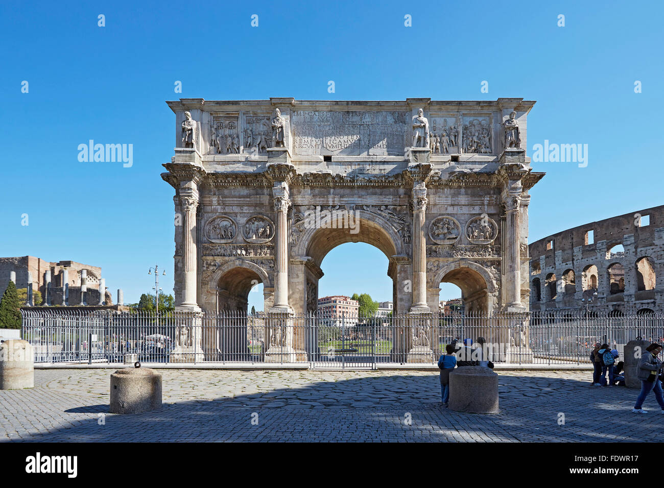 Rome the arch of Constantine over the Via triumphalis Stock Photo - Alamy