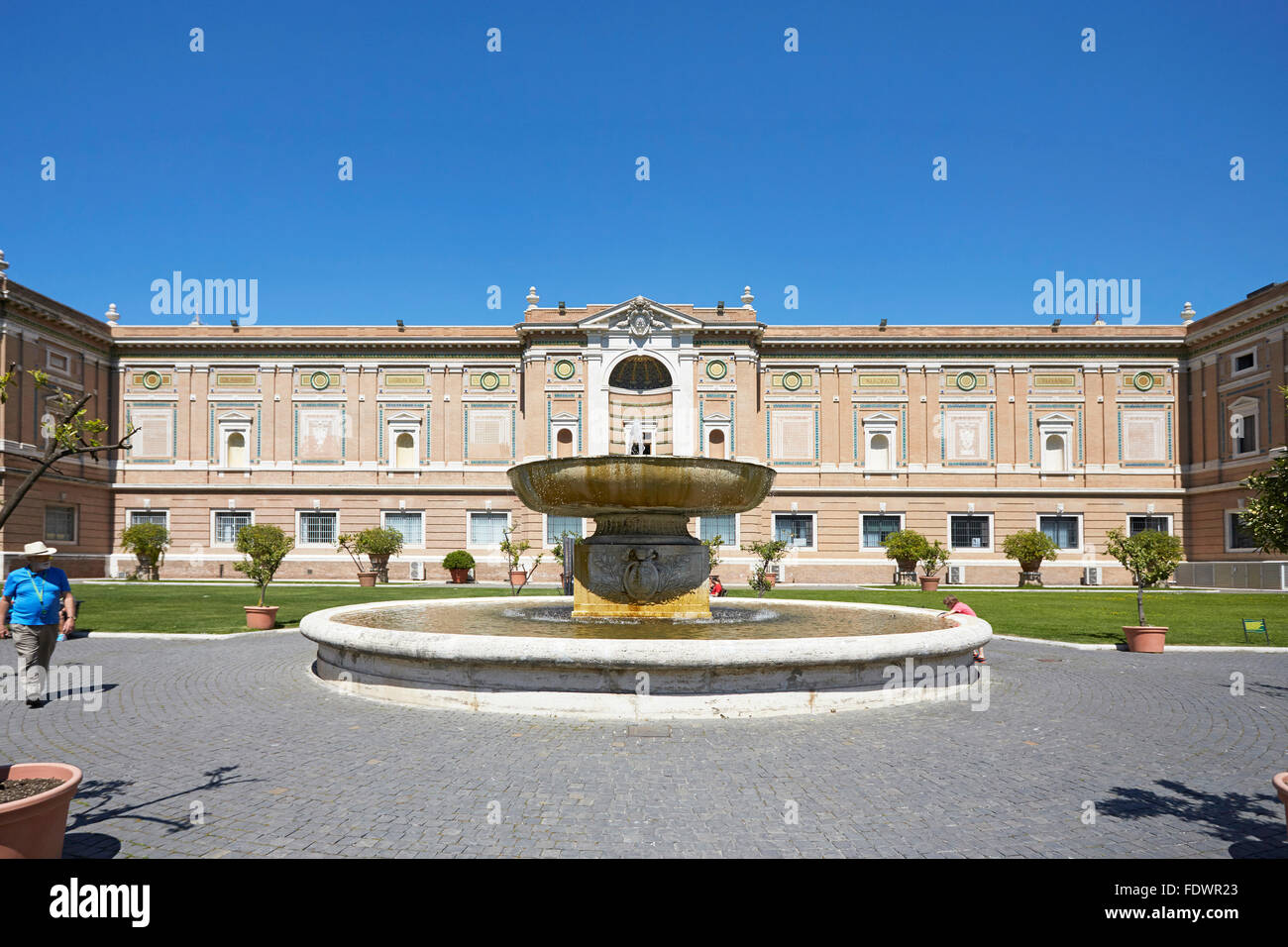 Rome the Vatican and the Cortile della Pigna Stock Photo - Alamy