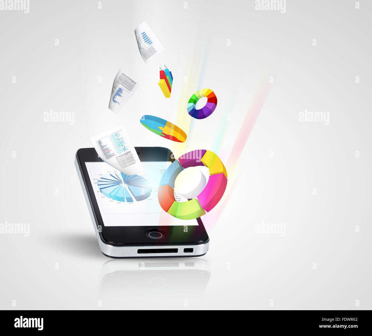 The Pad and three-dimensional graphics on gray background ...