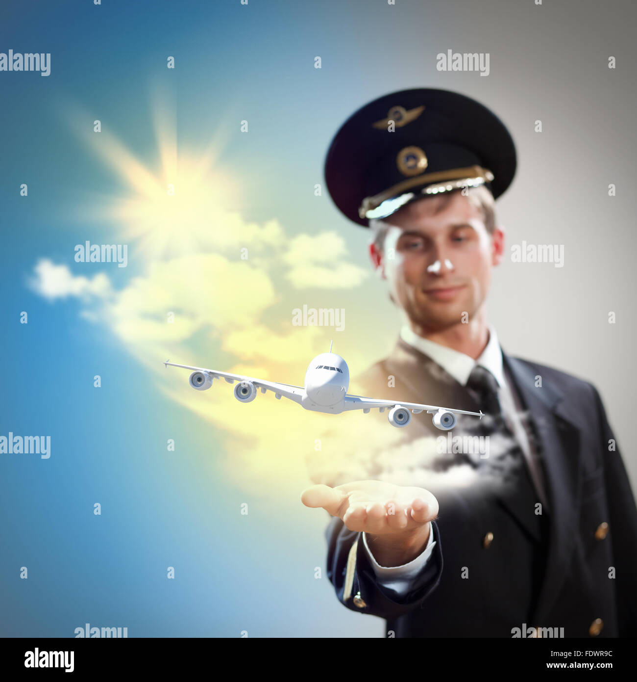Image pilot airplane taking off hi-res stock photography and images - Alamy