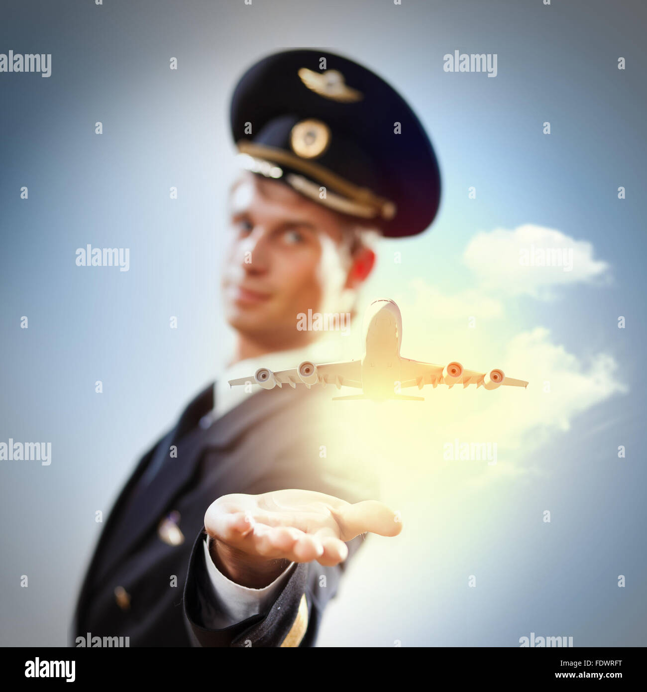 Image pilot airplane taking off hi-res stock photography and images - Alamy