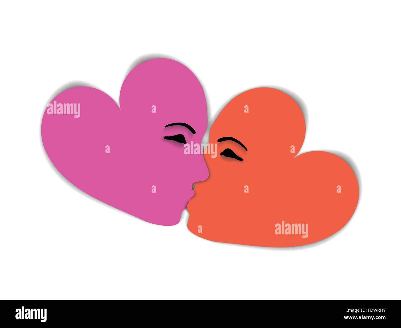 Kissing Vector Vectors Stock Photos & Kissing Vector Vectors Stock ...