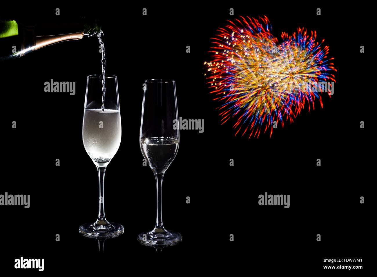 Couple champagne fireworks High Resolution Stock Photography and Images ...