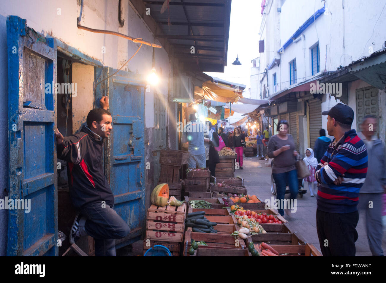 Rabat, Morocco, people at a market in the old town Stock Photo - Alamy