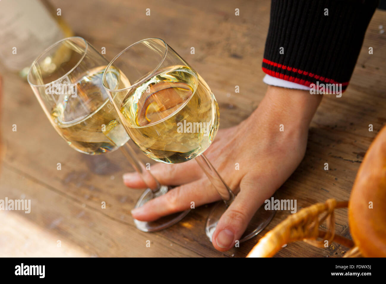 german riesling wine at outdoor wine festival Stock Photo - Alamy